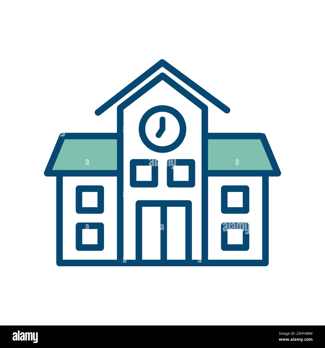school building icon vector design template in white background Stock ...