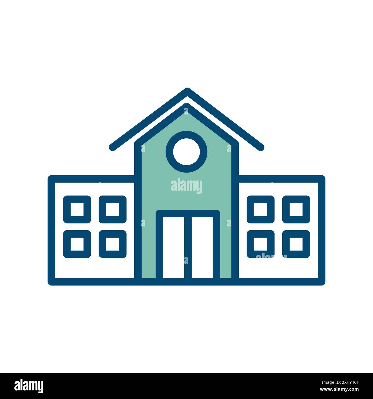 school building icon vector design template in white background Stock ...