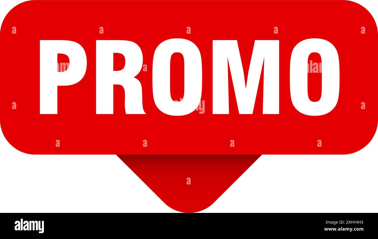 promo sticker. promo sign on transparent background. rectangular button ...