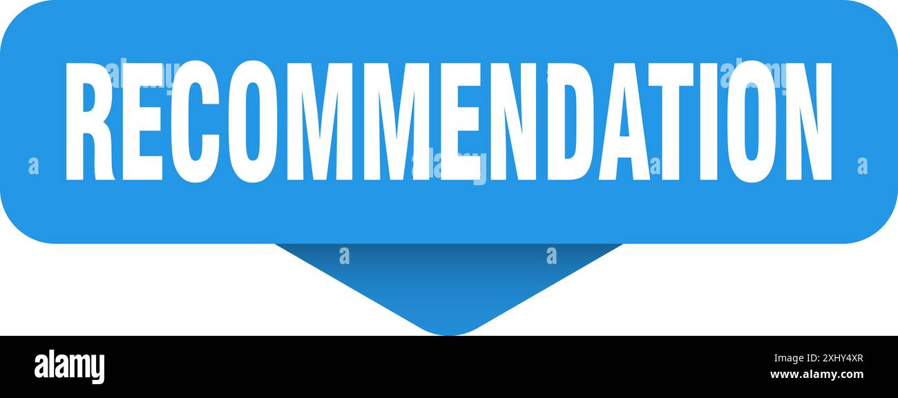 recommendation sticker. recommendation sign on transparent background ...