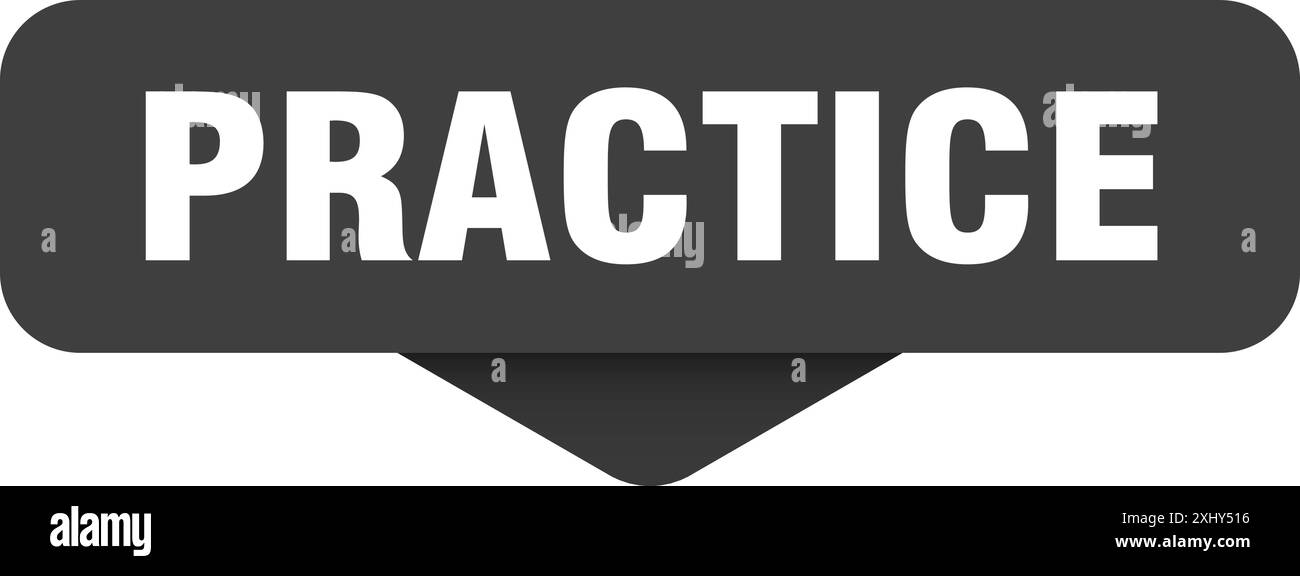 practice sticker. practice sign on transparent background. rectangular ...