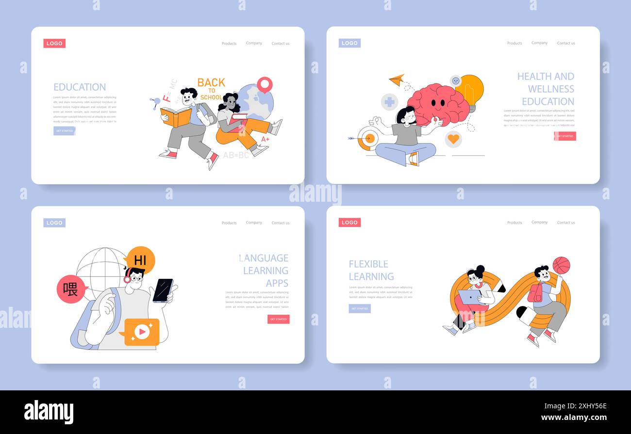 Education set. Varied learning concepts from academic to health and ... Education set. Varied learning concepts from academic to health and ...