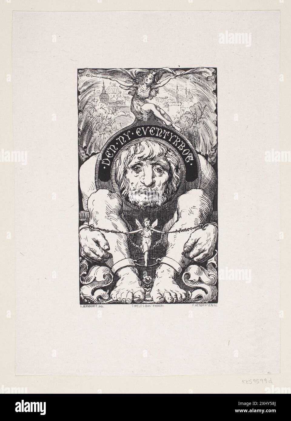 Xylograph by F. Hendriksen and August Jerndorff depicting the cover of ...