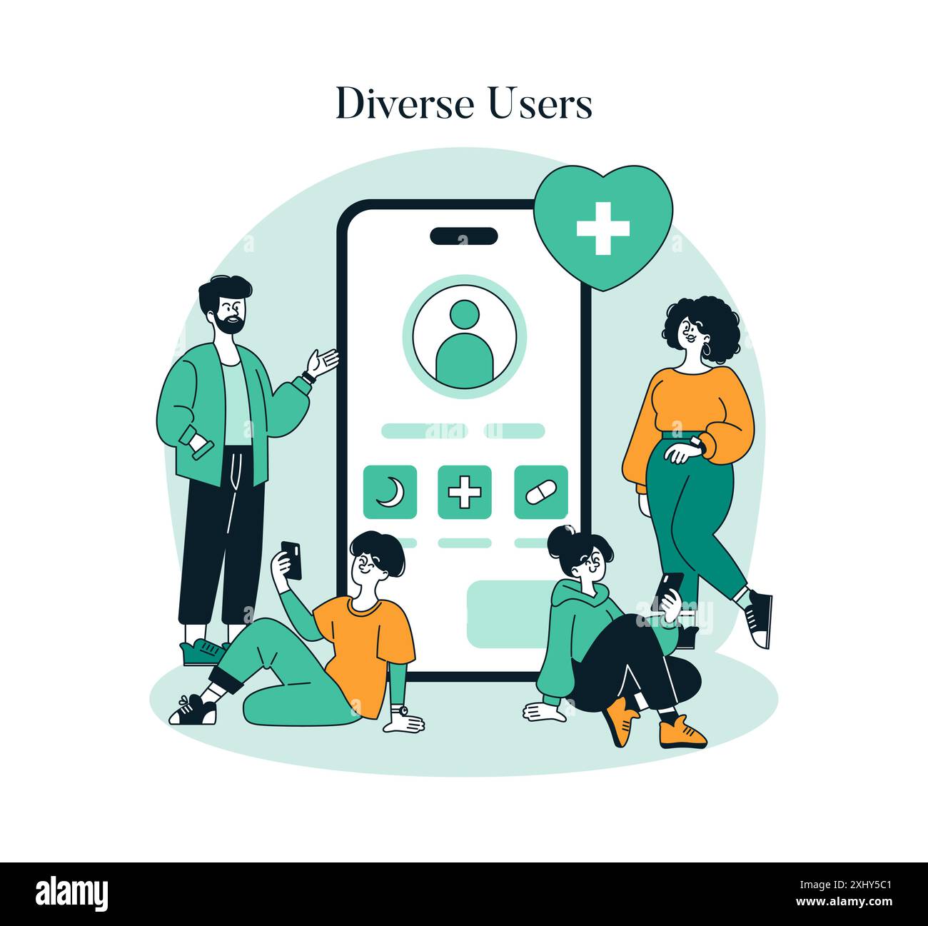 Wellness Monitoring concept. Digital health app interface engaging ...