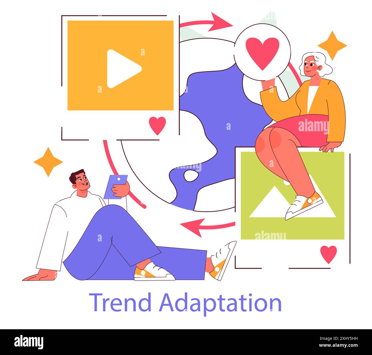 Social Media Marketing concept. Engaging content creation with viral ...