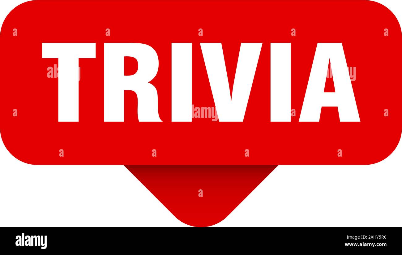 trivia sticker. trivia sign on transparent background. rectangular ...