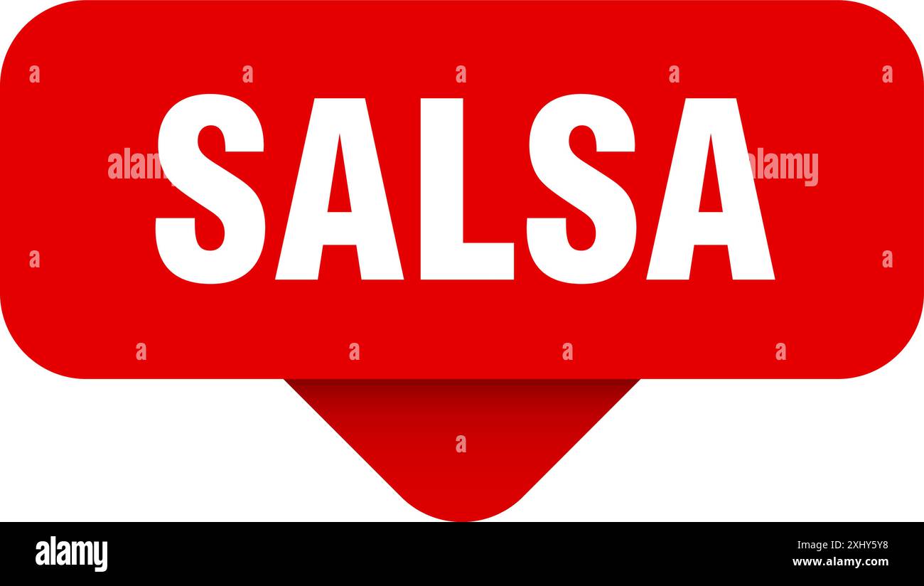 salsa sticker. salsa sign on transparent background. rectangular button ...