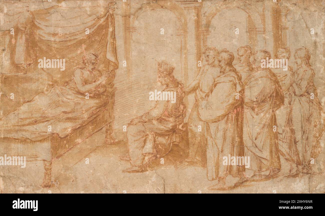 Solomon at the deathbed of King David Bartoli, Pietro Santo 1625 - 1700 ...