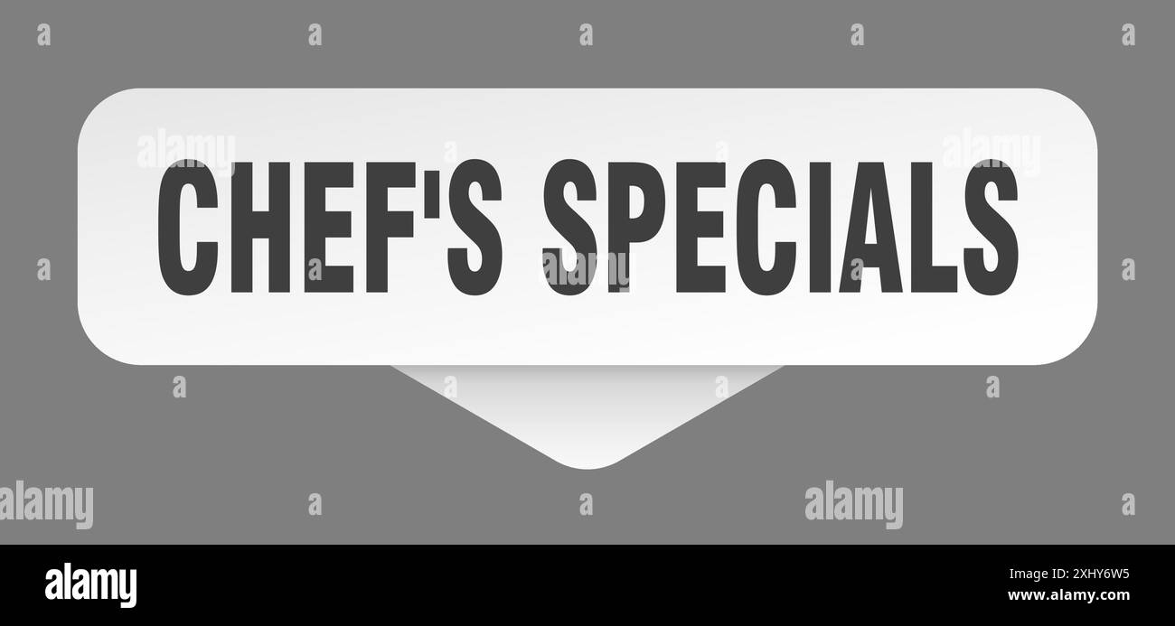 chef's specials sticker. chef's specials sign isolated on gray ...