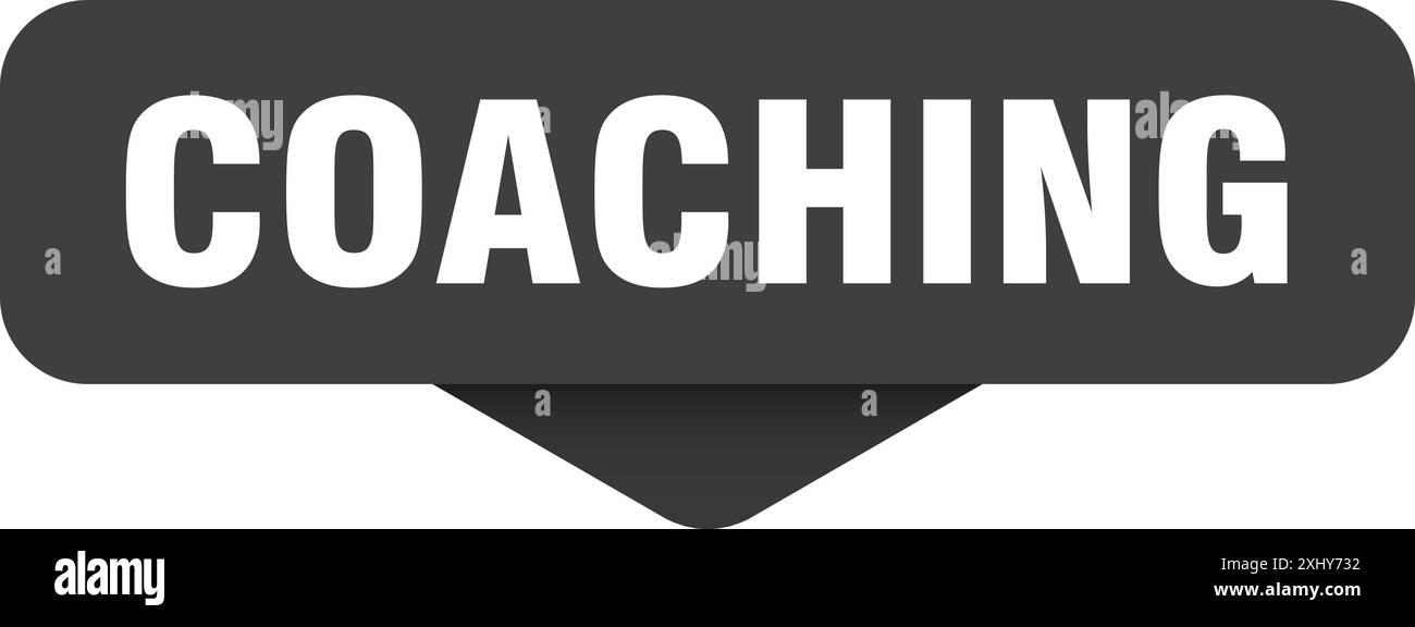 coaching sticker. coaching sign on transparent background. rectangular button Stock Vector Image ...