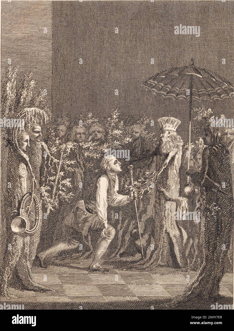 Niels Klim bends knees for the prince of the Potuans Clemens, J.F. 1748 ...