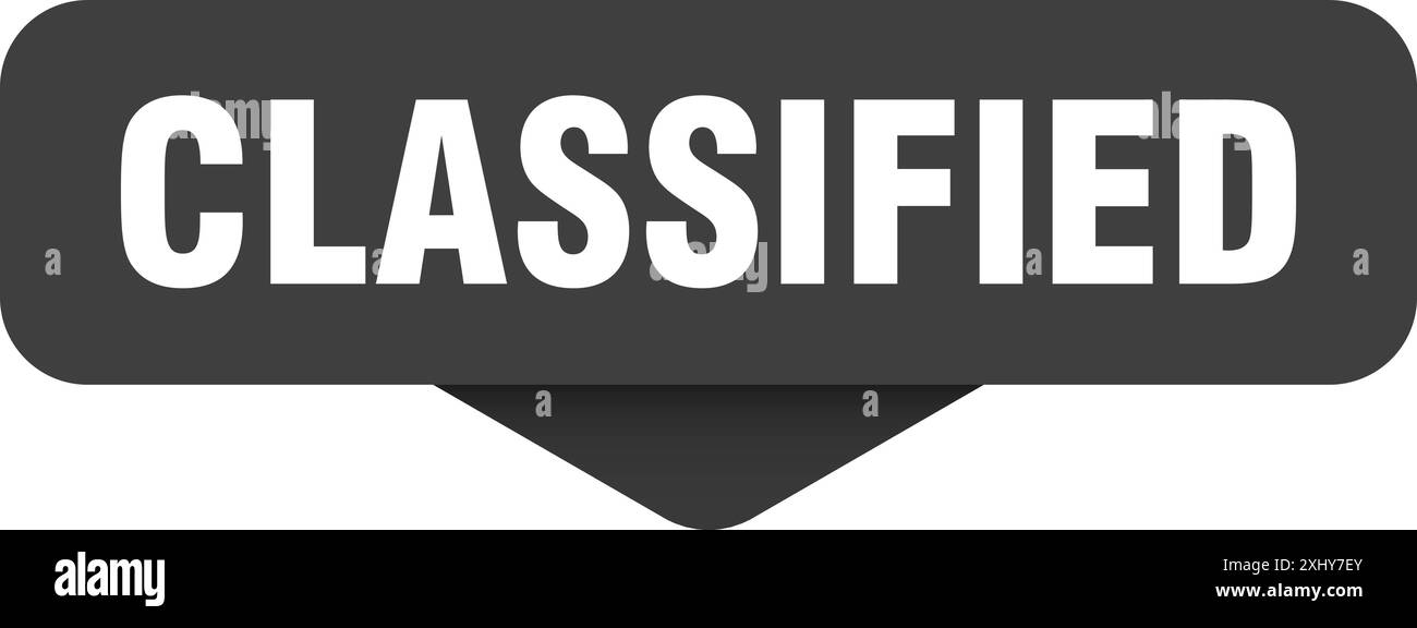 classified sticker. classified sign on transparent background ...