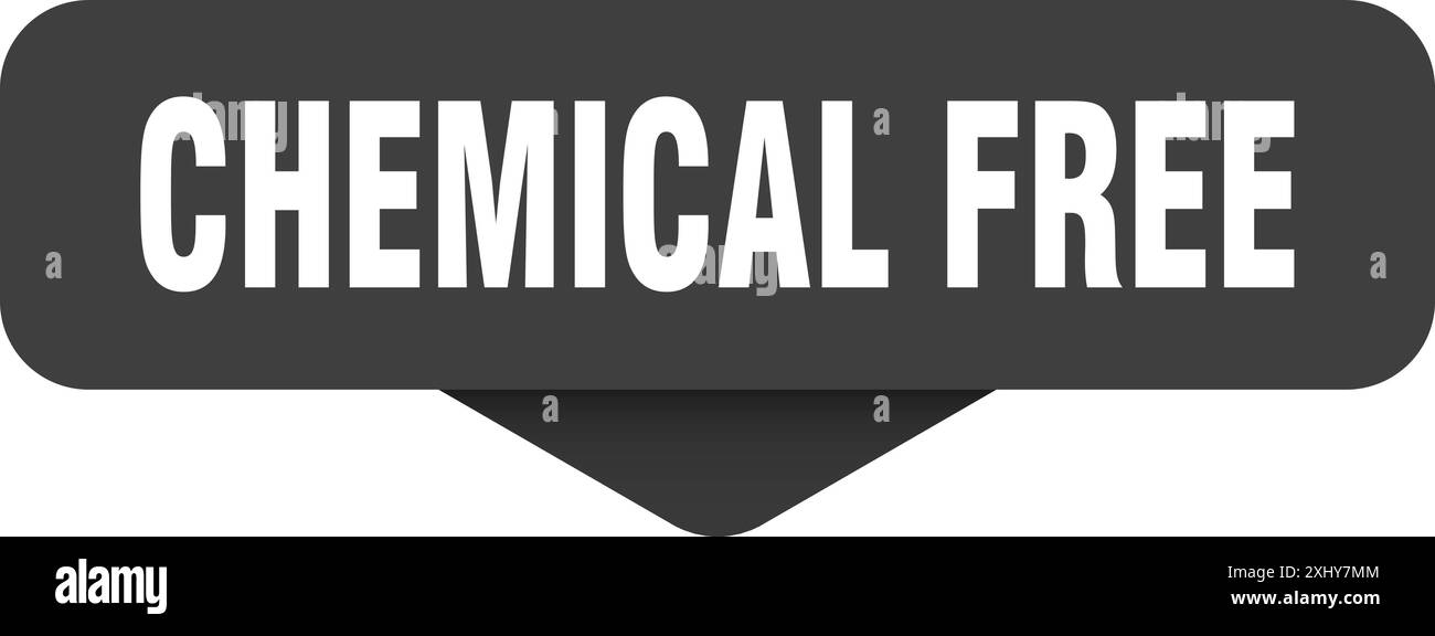 chemical free sticker. chemical free sign on transparent background ...