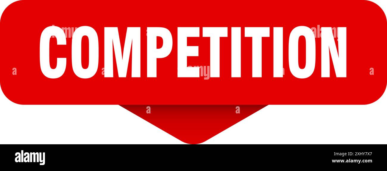 competition sticker. competition sign on transparent background ...