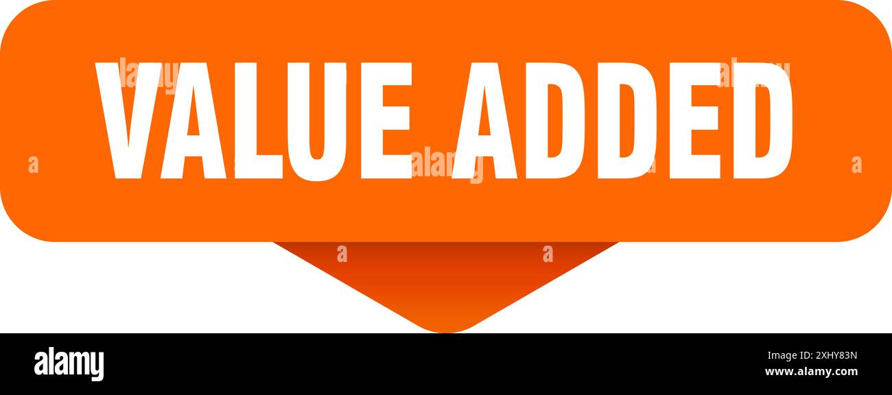 value added sticker. value added sign on transparent background ...