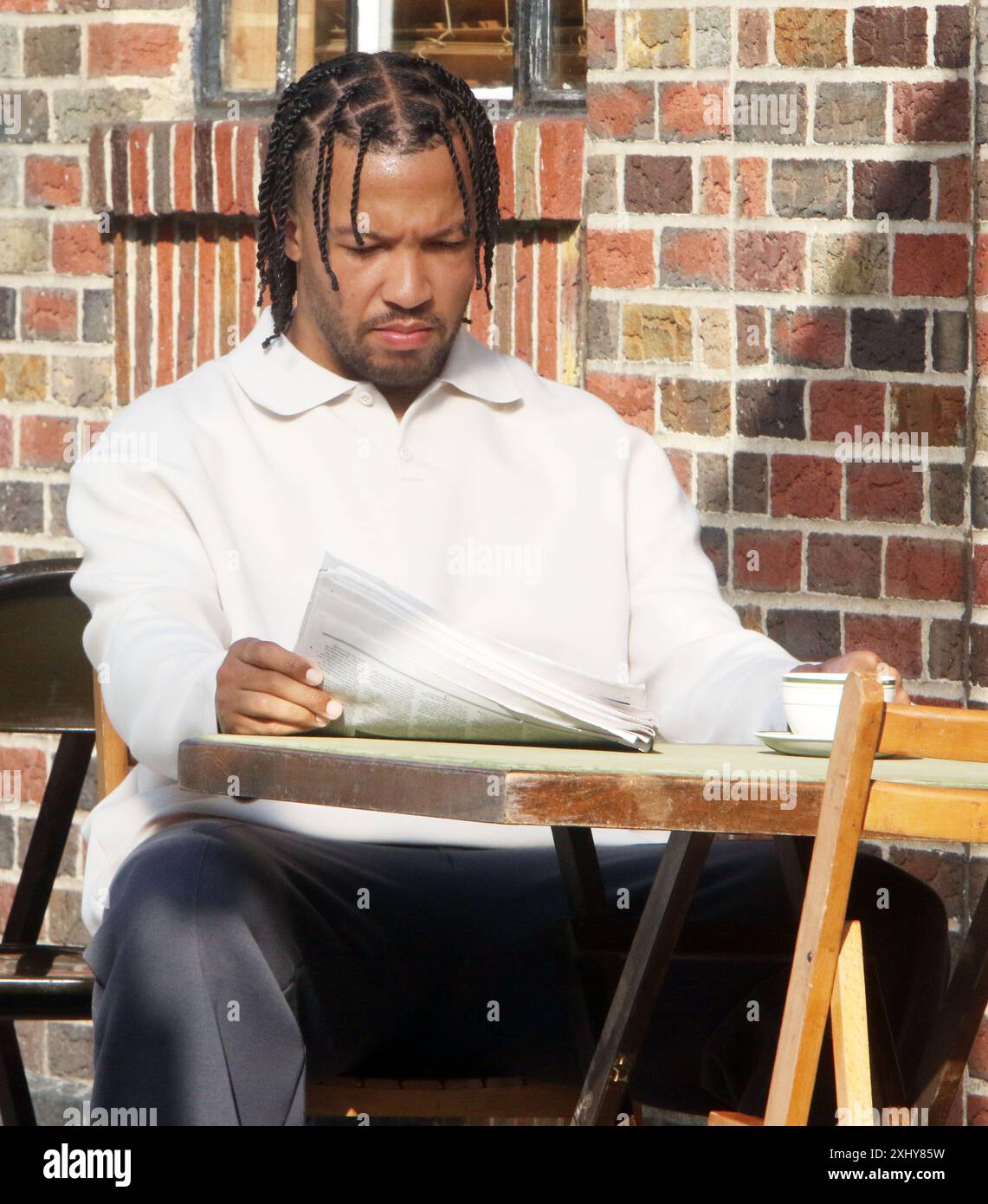 New York, NY, USA. 15th July, 2024. Jalen Brunson seen filming a Nike ...