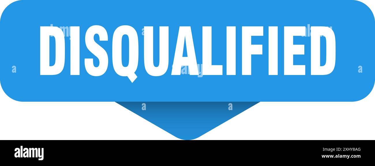 disqualified sticker. disqualified sign on transparent background ...