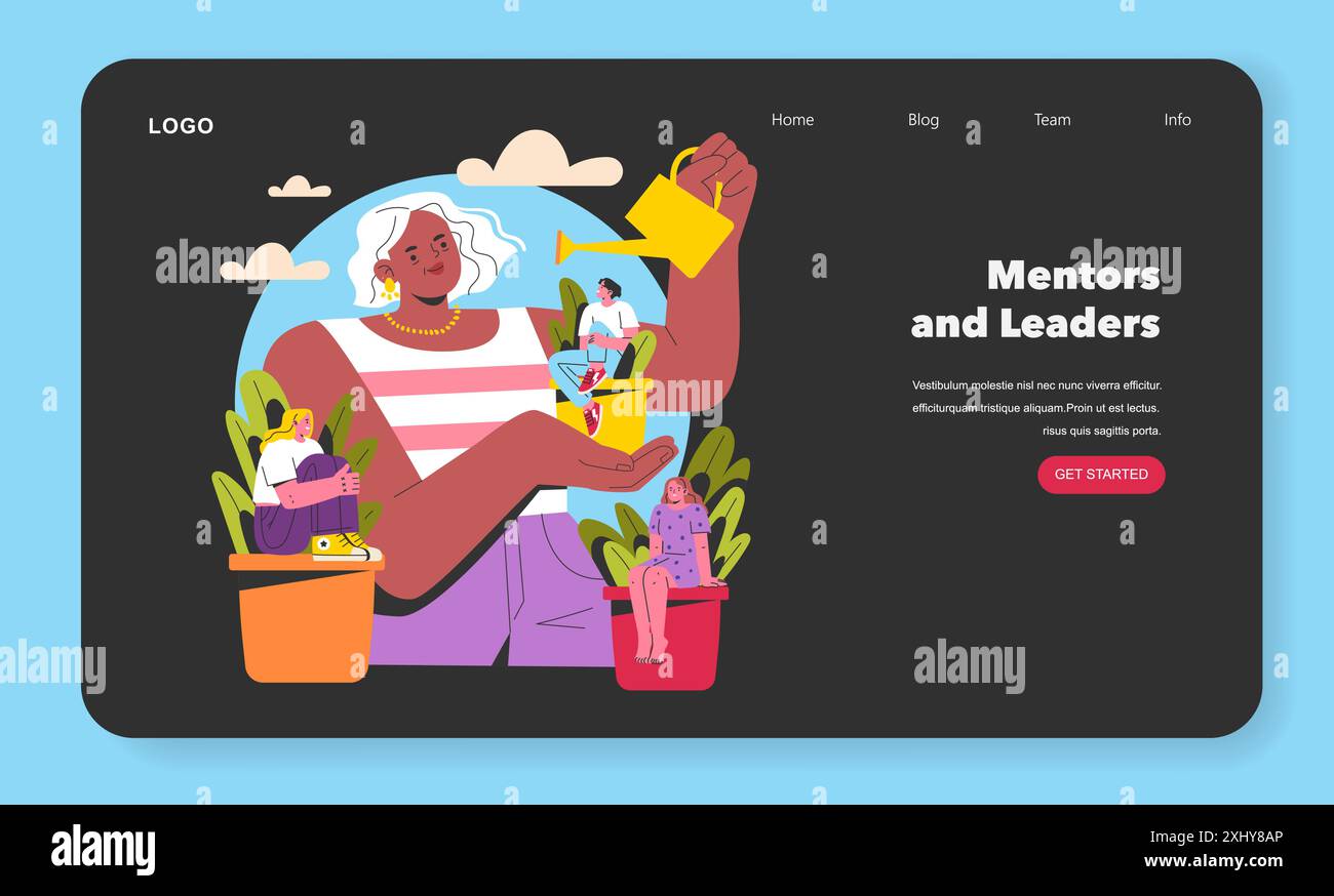 Empowering Older Women concept. Senior woman mentoring young people ...