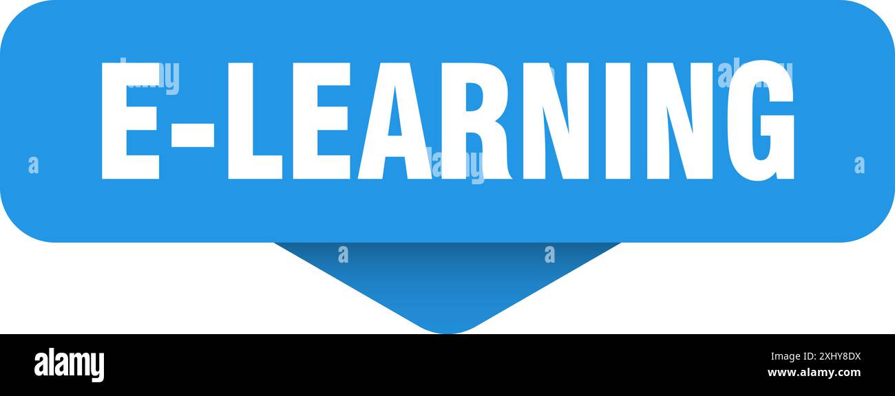 e-learning sticker. e-learning sign on transparent background ...