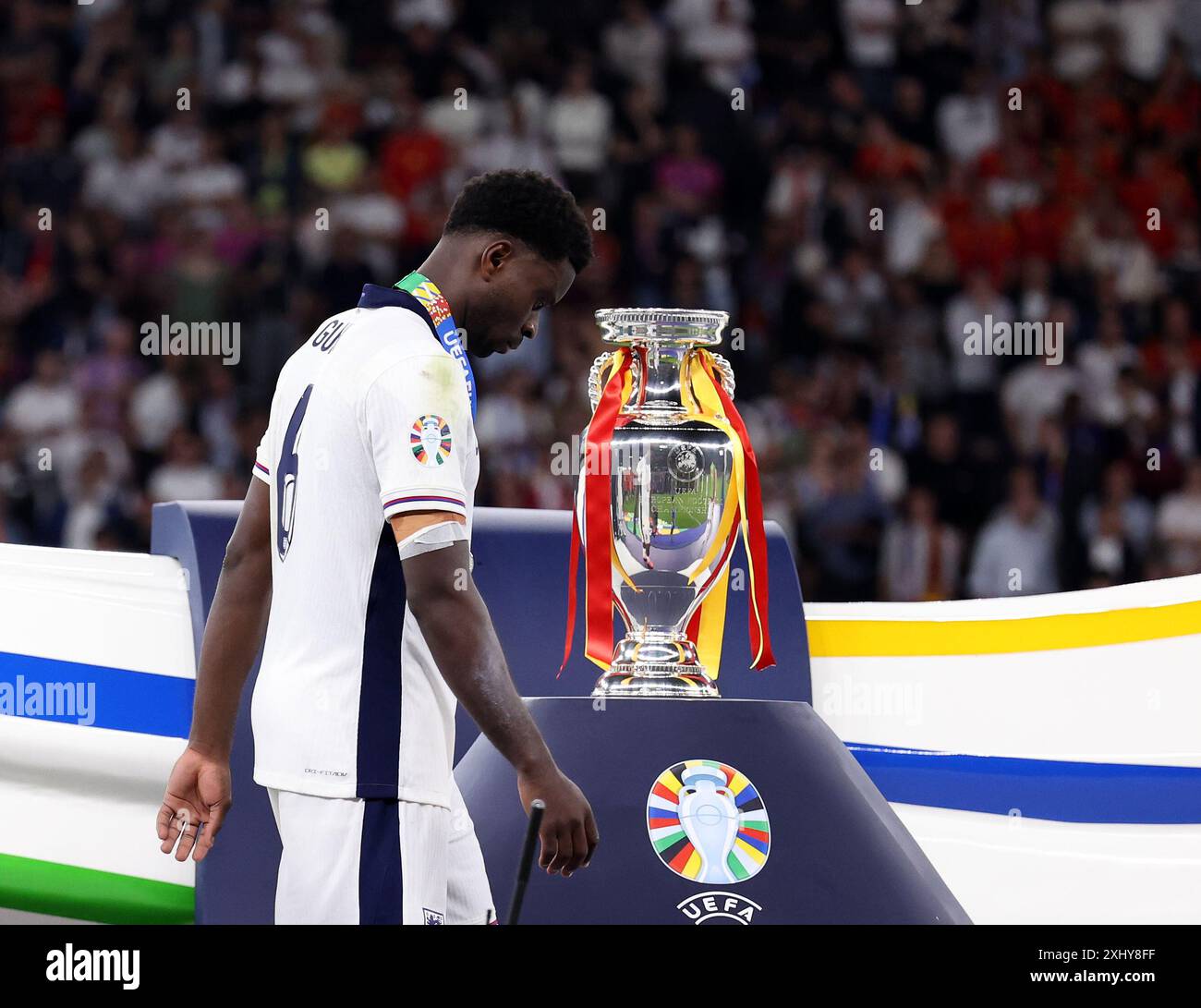 Berlin, Germany, 14th July 2024. Marc Guéhi of England goes past the ...