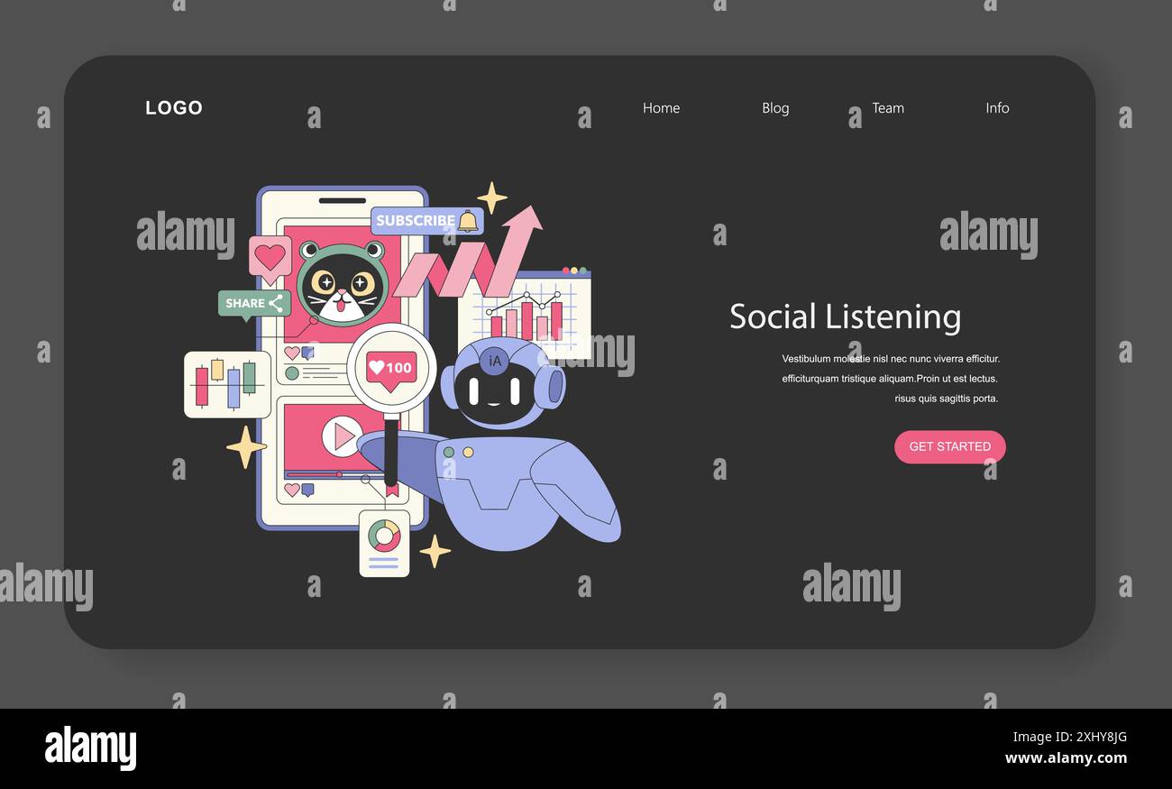 Digital Strategy concept. A web interface showcases a smartphone with ... Digital Strategy concept. A web interface showcases a smartphone with ...
