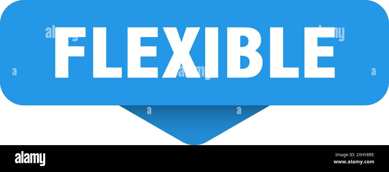 flexible sticker. flexible sign on transparent background. rectangular ...