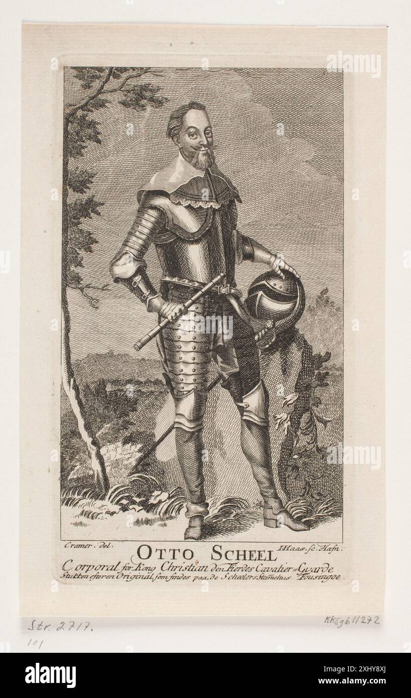 Copper engraving by Peter Cramer depicting Otto Skeel, showing upper ...
