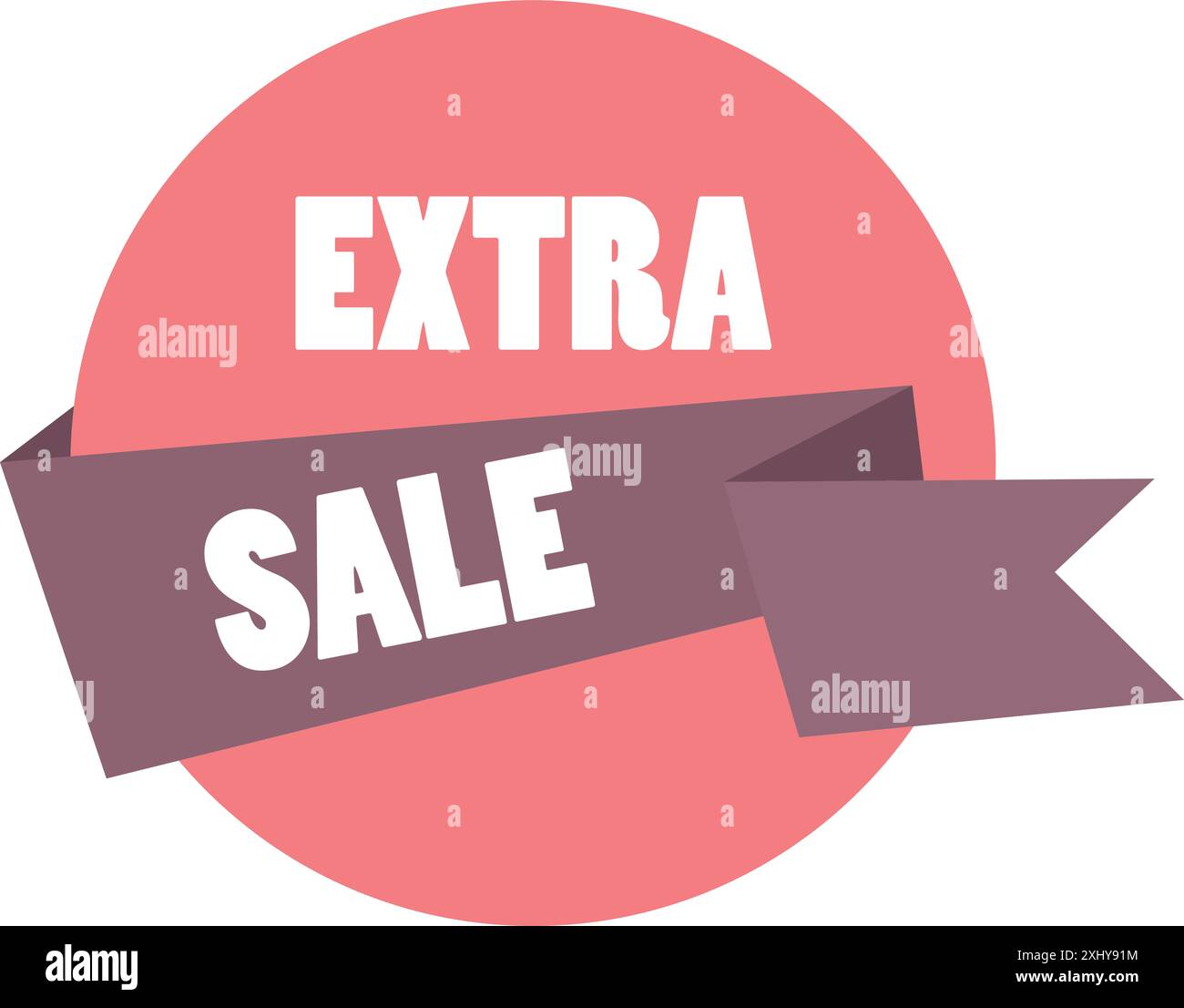 Extra sale sign adorned with ribbon Stock Vector Image & Art - Alamy
