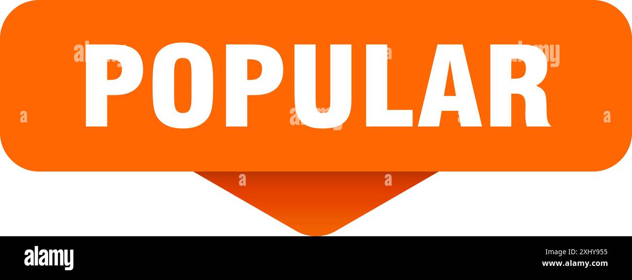 popular sticker. popular sign on transparent background. rectangular ...