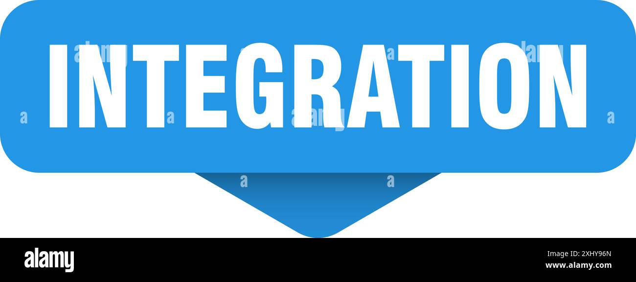 integration sticker. integration sign on transparent background ...