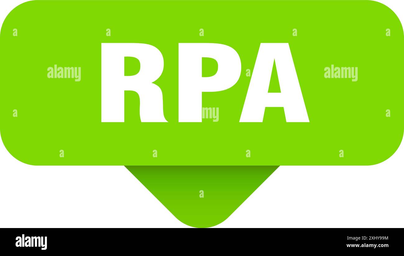 rpa sticker. rpa sign on transparent background. rectangular button ...