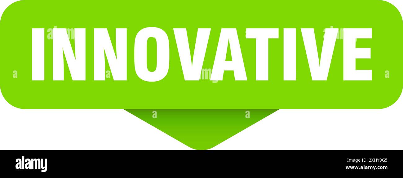 innovative sticker. innovative sign on transparent background ...