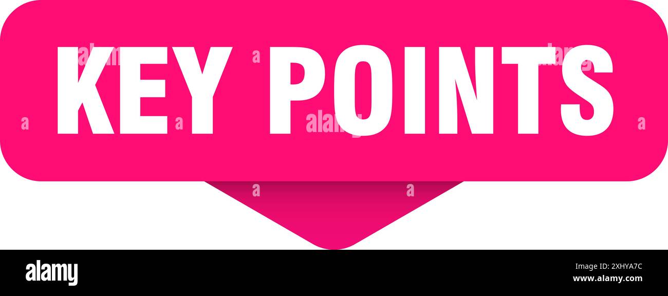key points sticker. key points sign on transparent background ...
