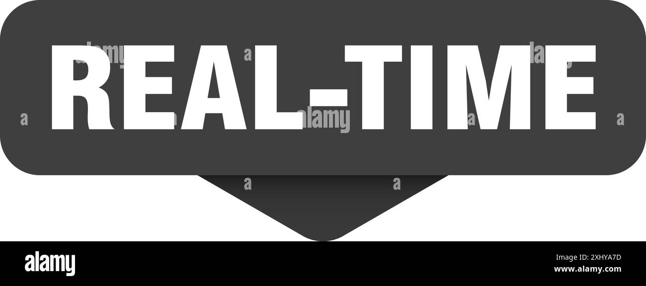 real-time sticker. real-time sign on transparent background ...