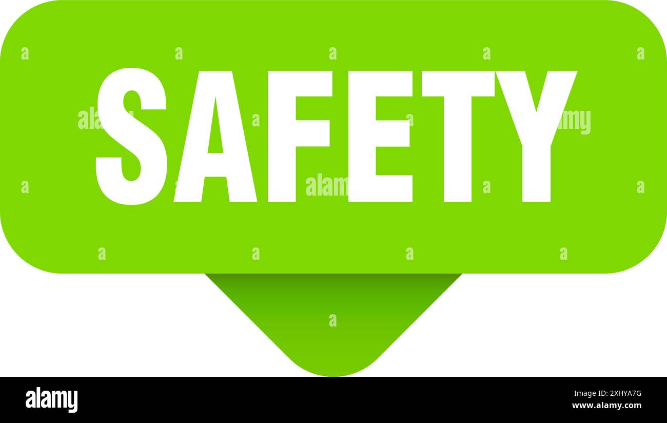safety sticker. safety sign on transparent background. rectangular ...