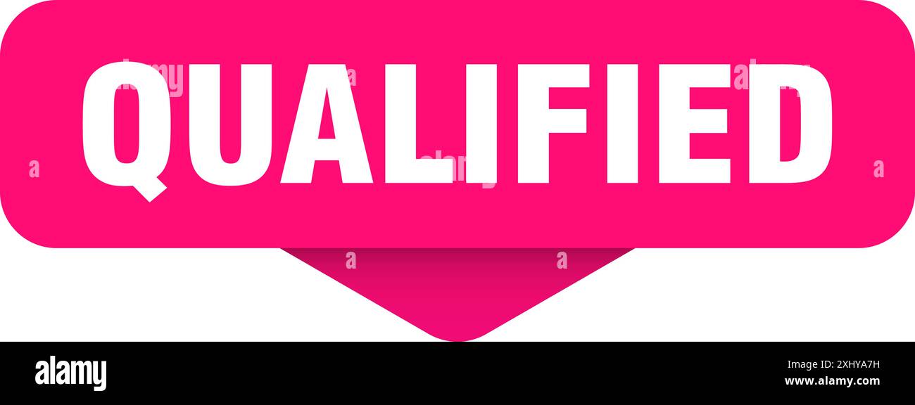 qualified sticker. qualified sign on transparent background ...