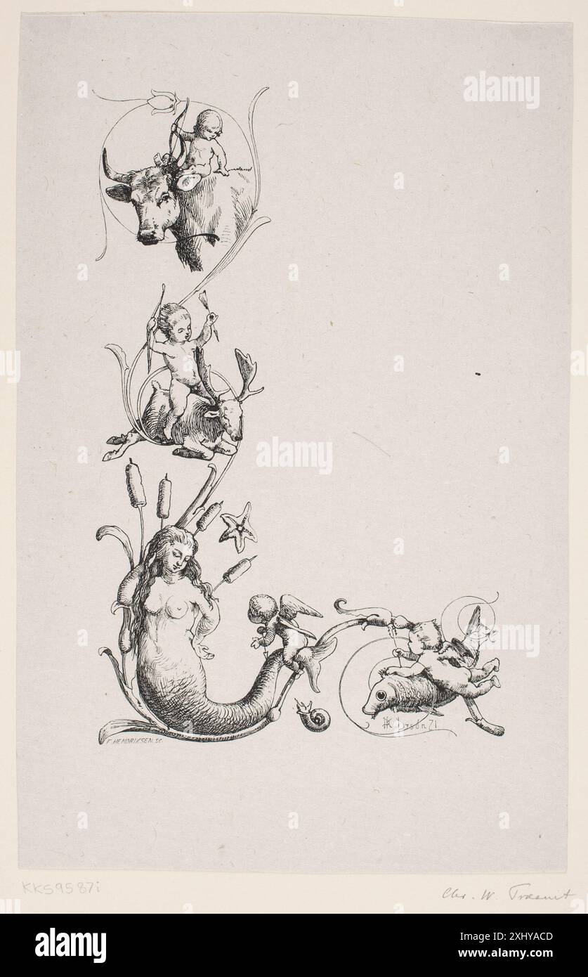 Xylograph border illustration for the introductory poem 'Vignet' by F ...