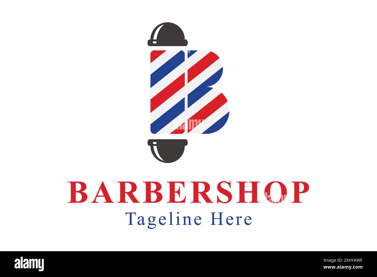 Barbershop logo. abstract logo letter B with barber lamp. initials ...