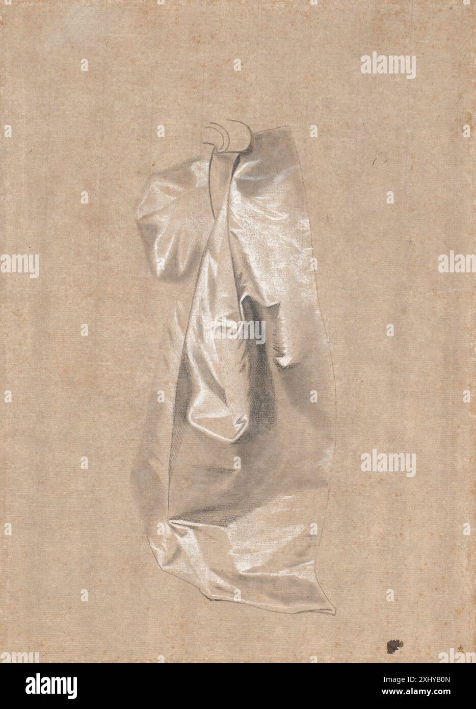 Drawing by Jens Juel (1745–1802) showing a study of a silk garment ...