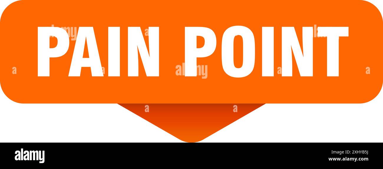 pain point sticker. pain point sign on transparent background ...