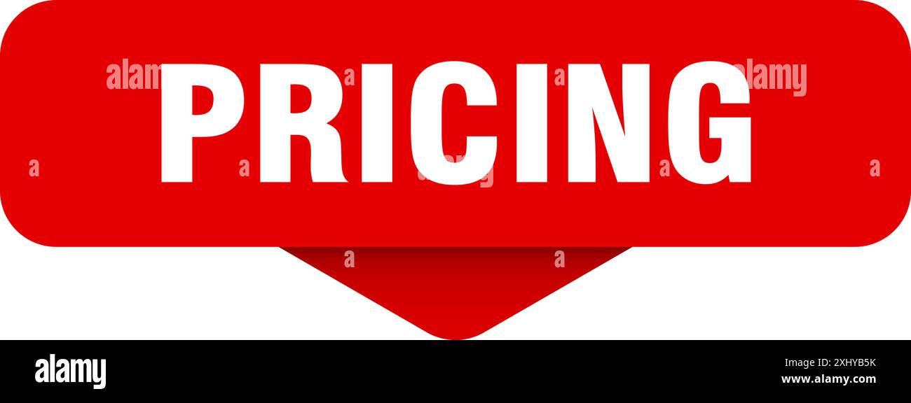 pricing sticker. pricing sign on transparent background. rectangular ...