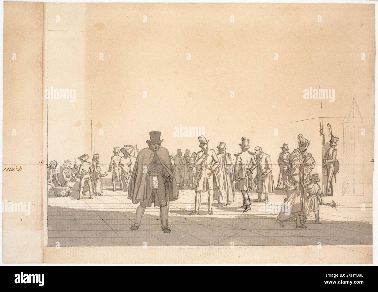 Pre-study to the painting “Arrest building at the Council and Court ...