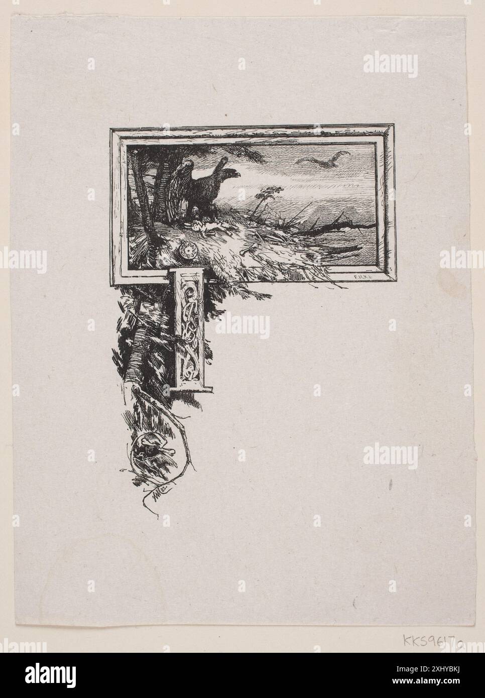 Xylograph by F. Hendriksen and H.N. Hansen depicting an initial 'J ...
