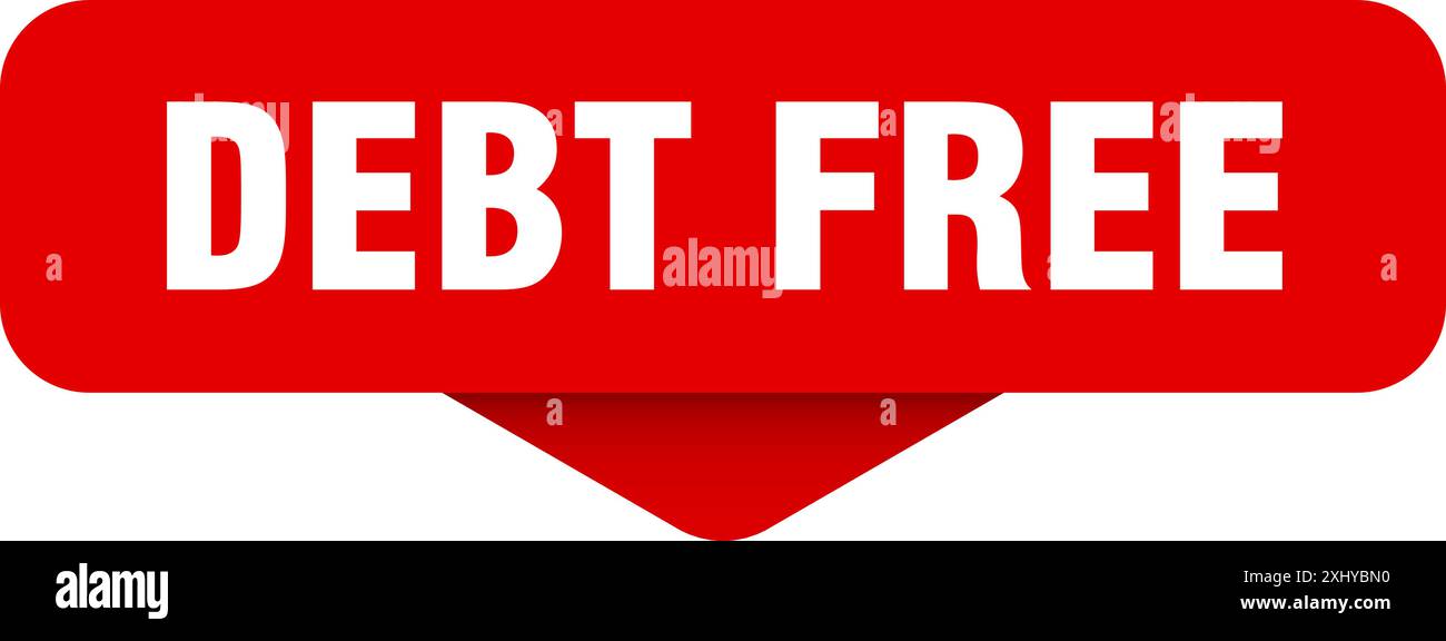 debt free sticker. debt free sign on transparent background ...