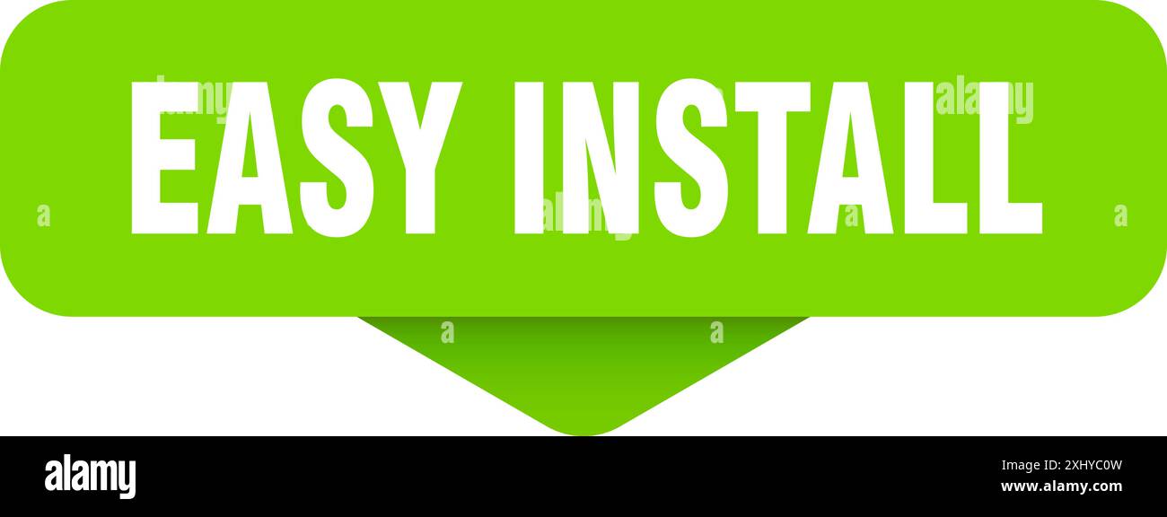 easy install sticker. easy install sign on transparent background ...