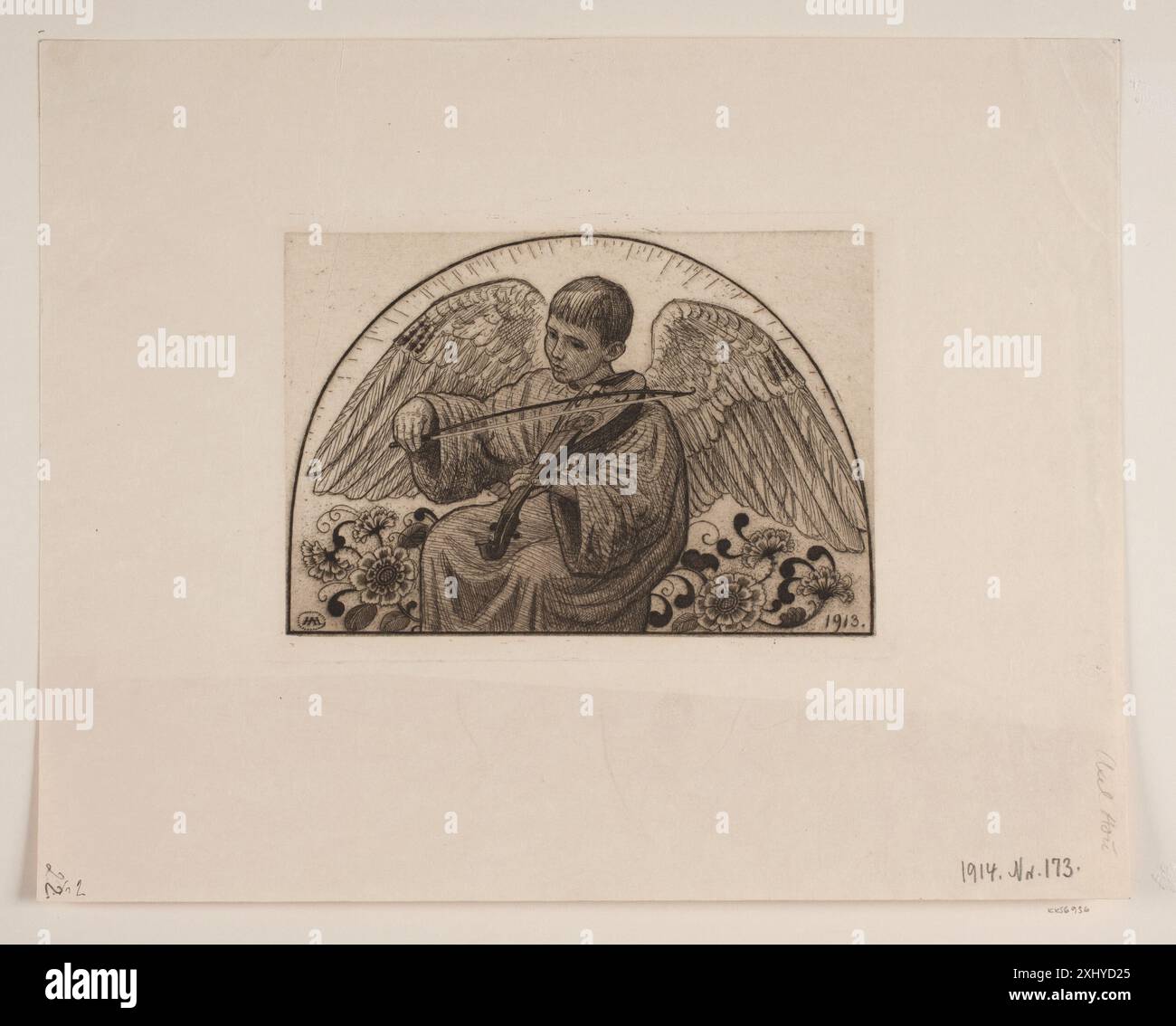 This print by Axel Hou shows Christmas and New Year's cards with ...
