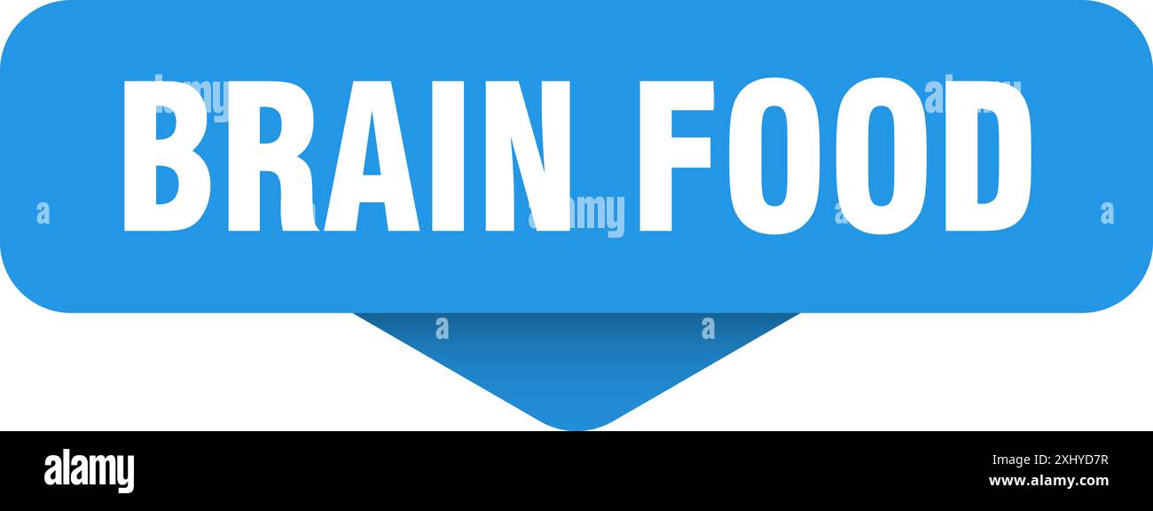 brain food sticker. brain food sign on transparent background ...