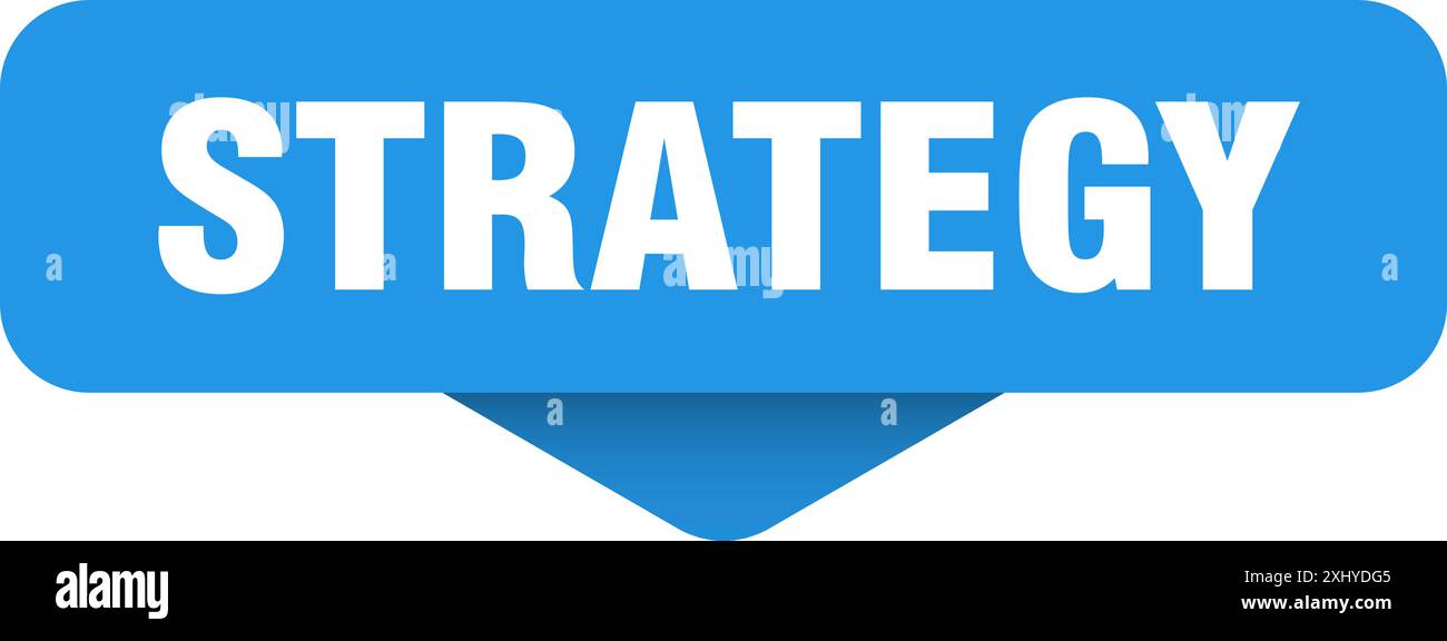 strategy sticker. strategy sign on transparent background. rectangular ...