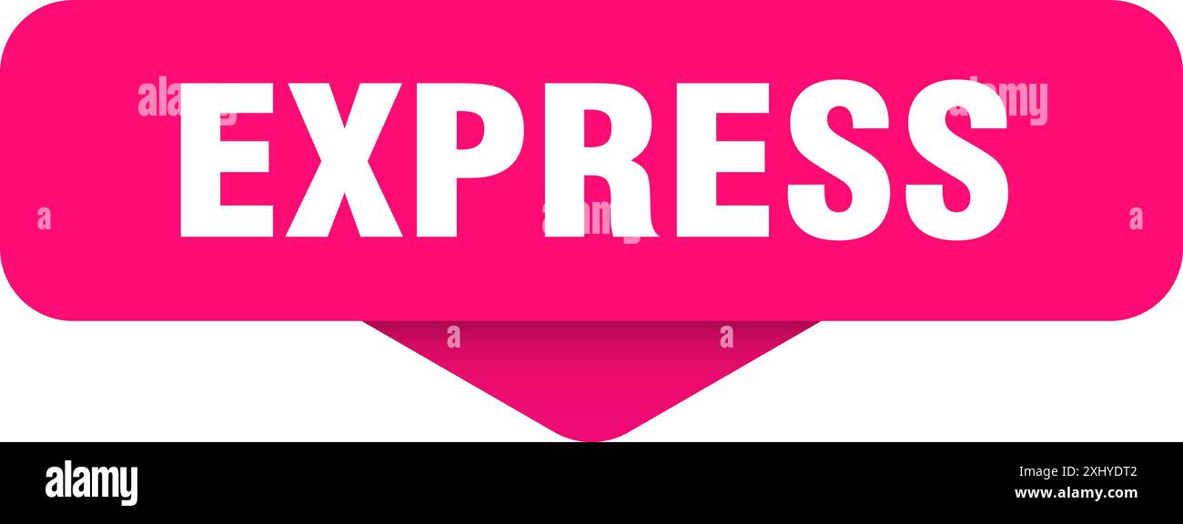 express sticker. express sign on transparent background. rectangular ...