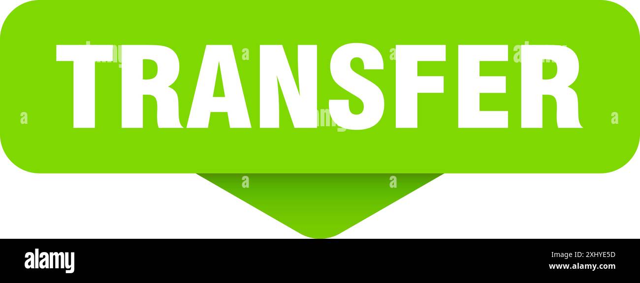 transfer sticker. transfer sign on transparent background. rectangular ...